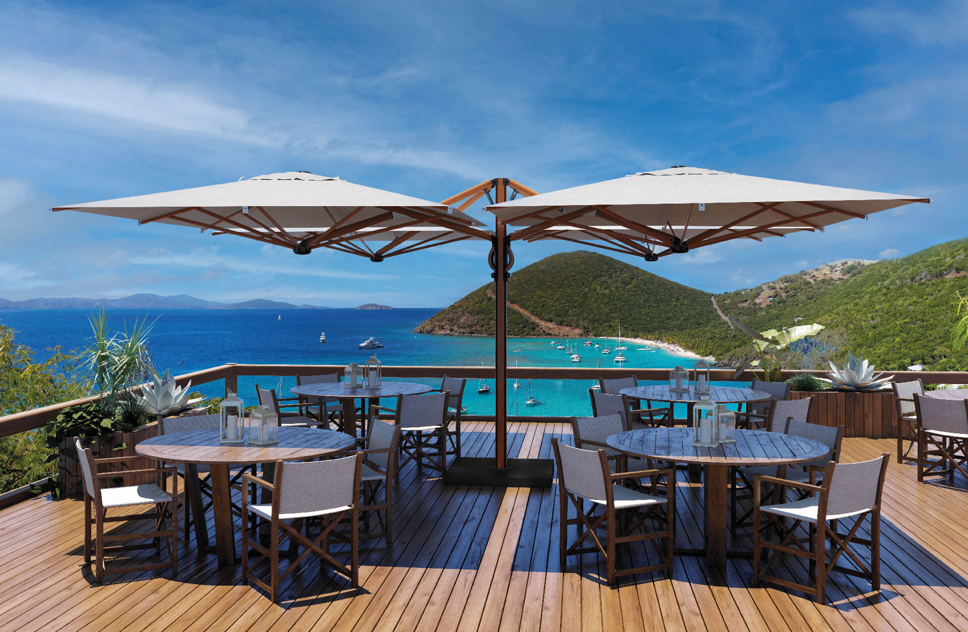 Giant parasols - Quattro Timber